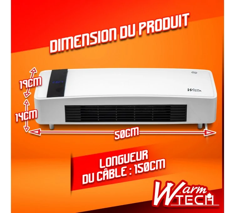 ceramic wall heater with remote control