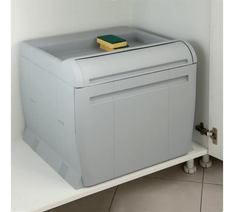 Here's the English translation:Sliding 30L kitchen bin - Practical ...