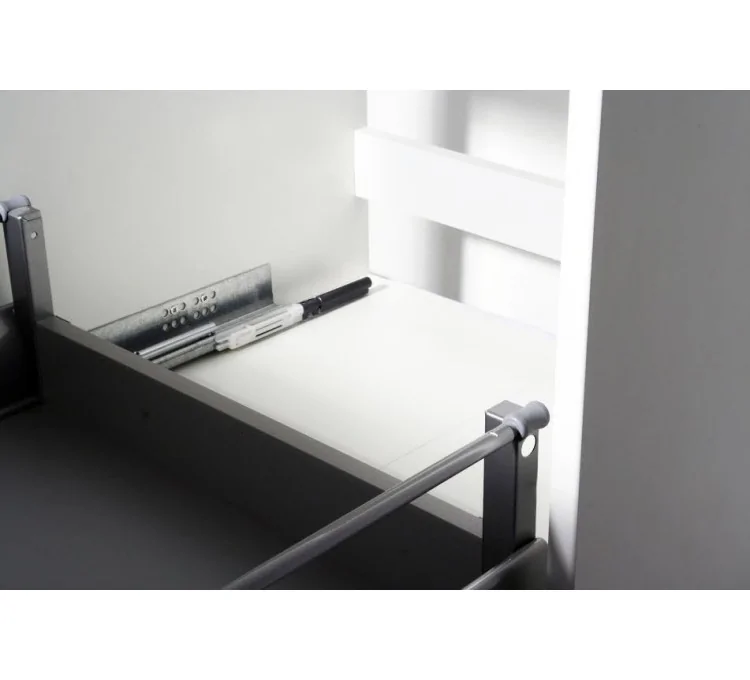 Meuble salle de bain blanc suspendu 43cm avec tiroir | Sarr Design