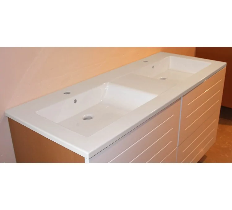 Plan double vasques céramique 140 cm Sarreguemines | Installation ...