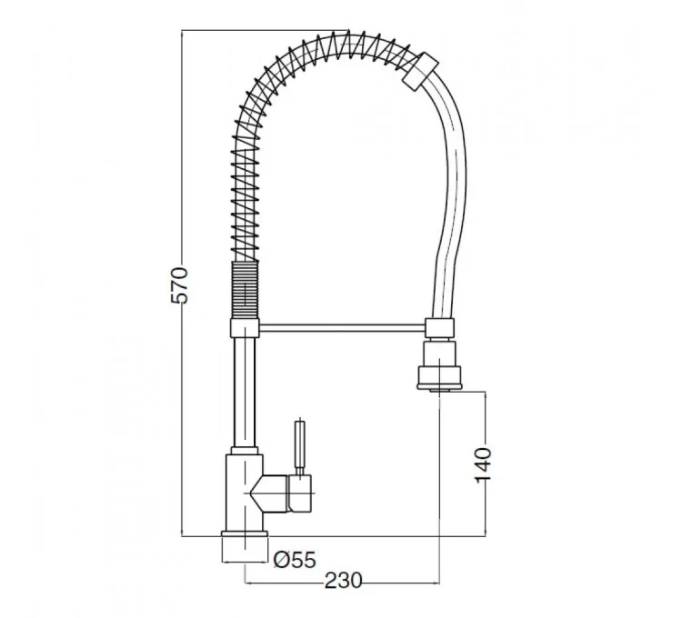 Spring pull-down kitchen faucet - Contemporary design kitchen tap